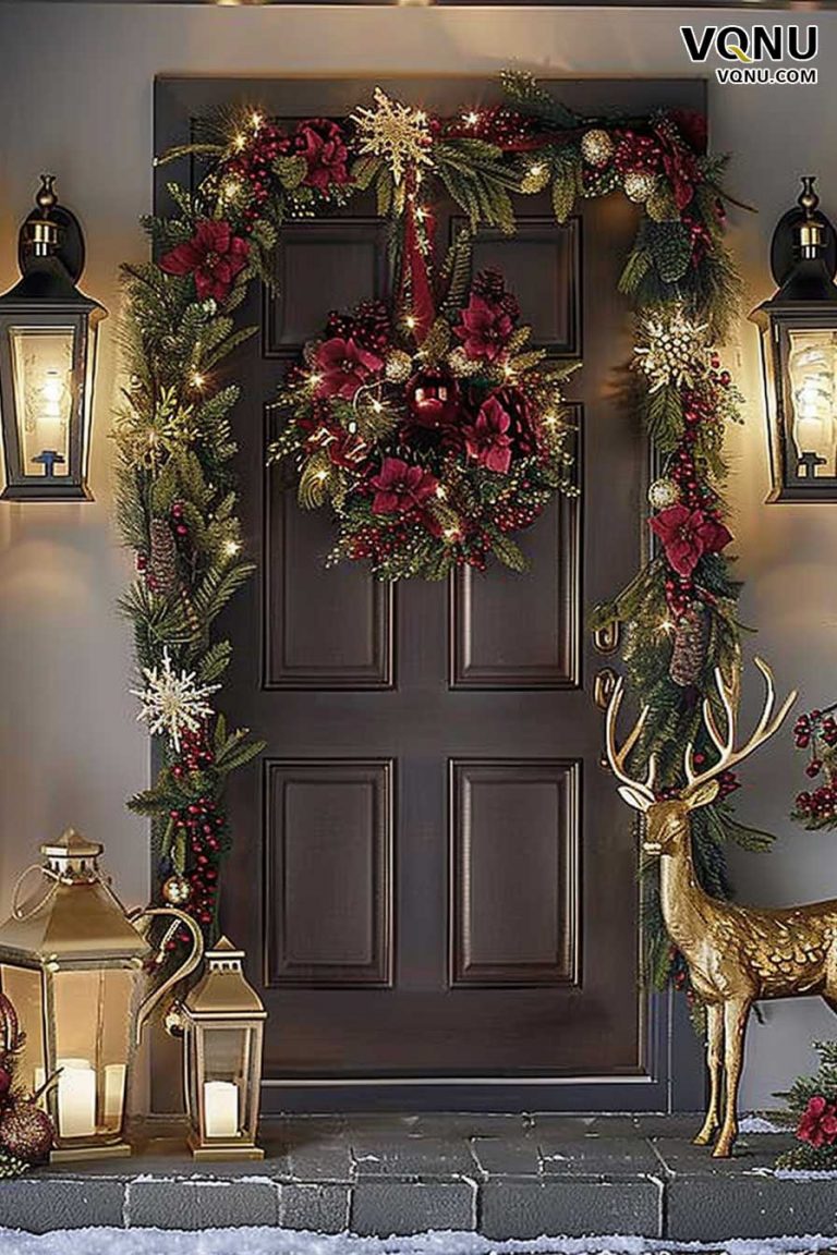 12 Christmas Front Door Design Ideas – VQNU