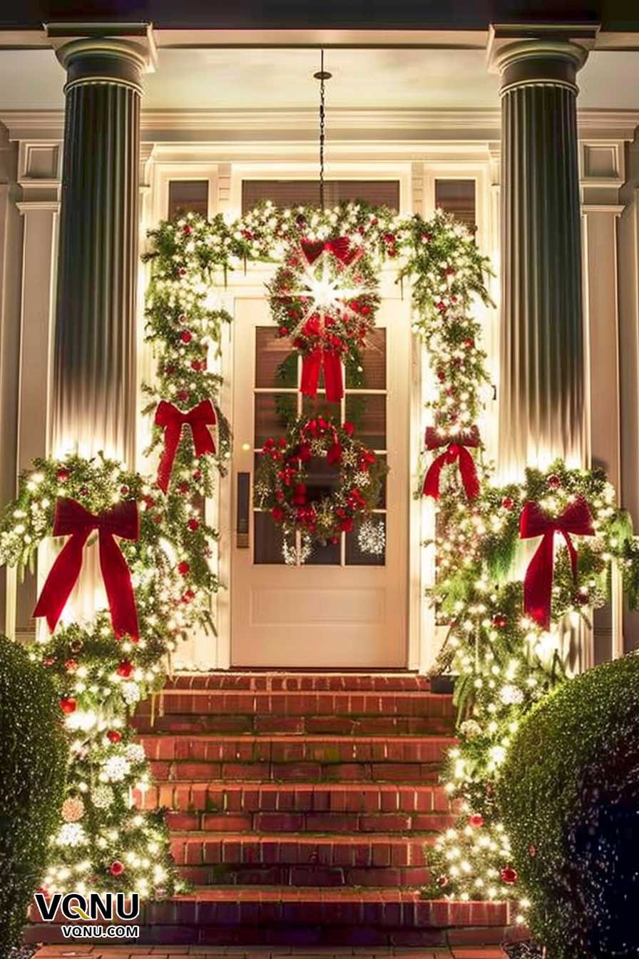 12 Christmas Front Door Design Ideas – VQNU